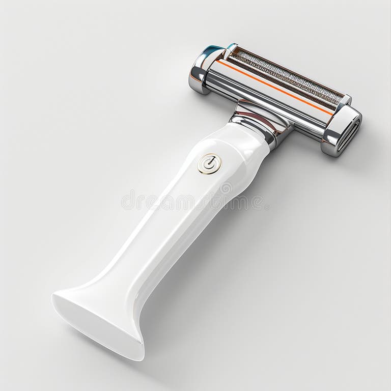 A 3D Icon of a Shaving Razor with a White Background Stock Illustration ...