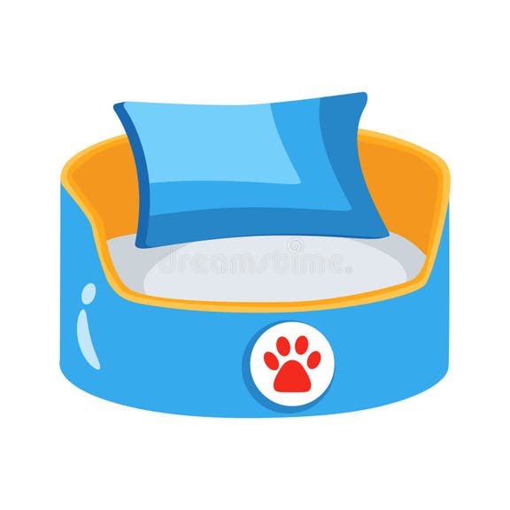 A 2d Icon Showing Comfy Cat Bed Setup Stock Vector - Illustration of ...