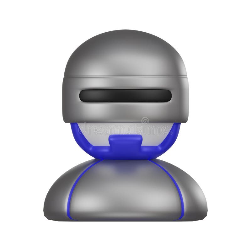 Artificial Intelligence Service Bot 3D Icon Stock Illustration ...