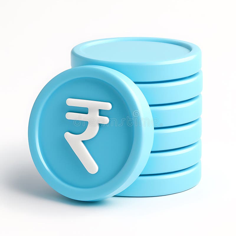 Stack of Indian Rupee stock illustration. Illustration of finance ...