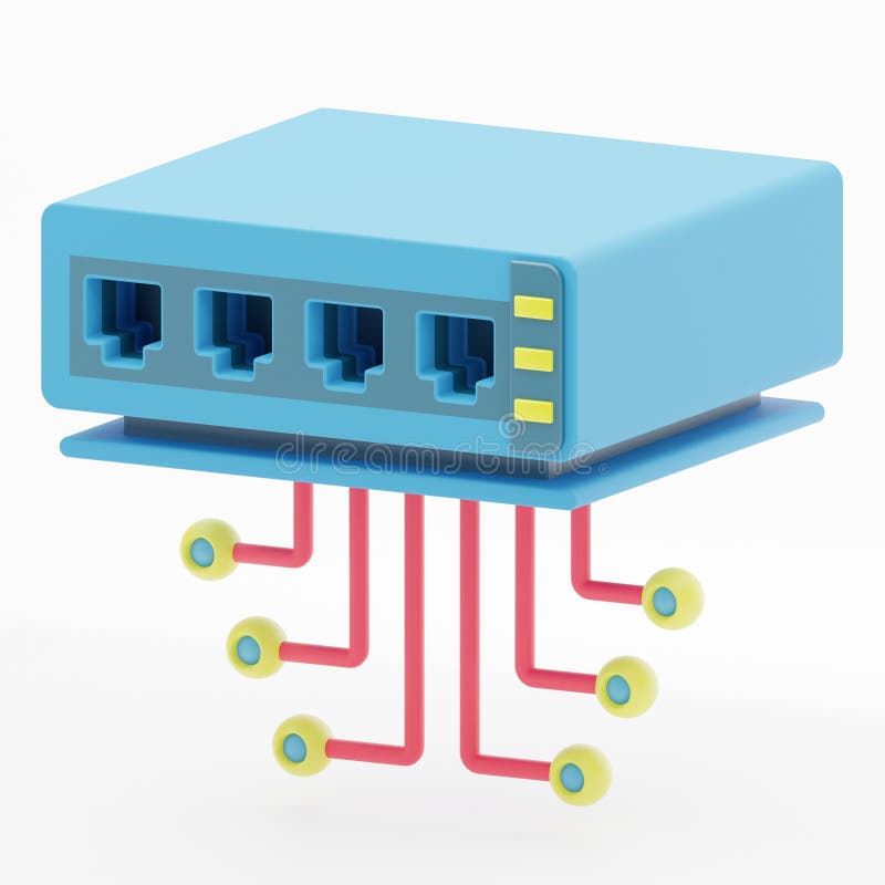 3d Icon of Switch Network Device on Computer Network for Network ...
