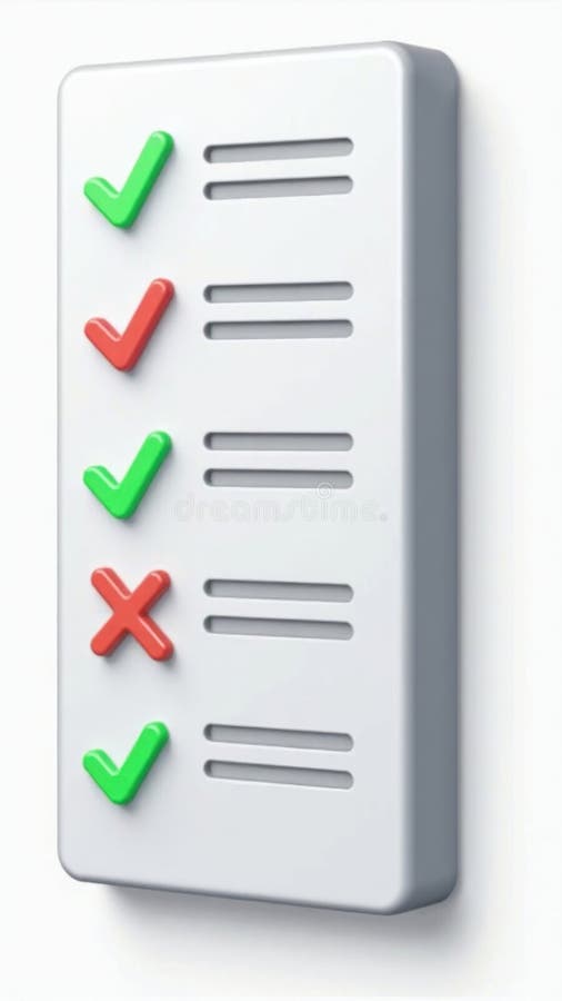 A 3D Icon of a Task Checklist with Floating Checkmarks, Minimalist ...