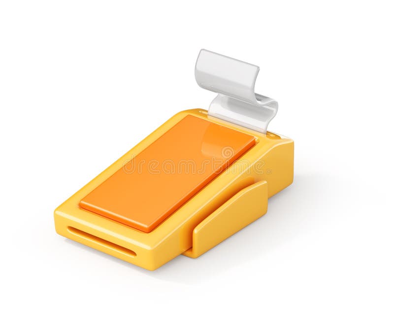 3d Icon of Terminal on a White Background. Stock Illustration ...