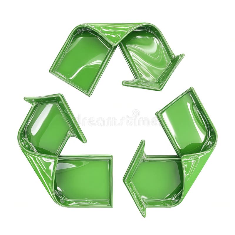 3d Icon Textured Green Recycling Icon Representing Eco Friendly ...