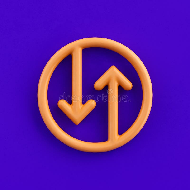 3d Icon Traffic, Outline Yellow Arrow Icon, Direction Symbol, 3d ...