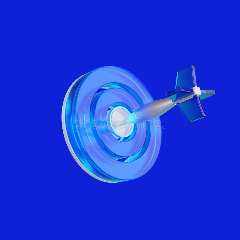 A 3d Icon of Translucent Target Archery with Arrow. Stock Image - Image ...