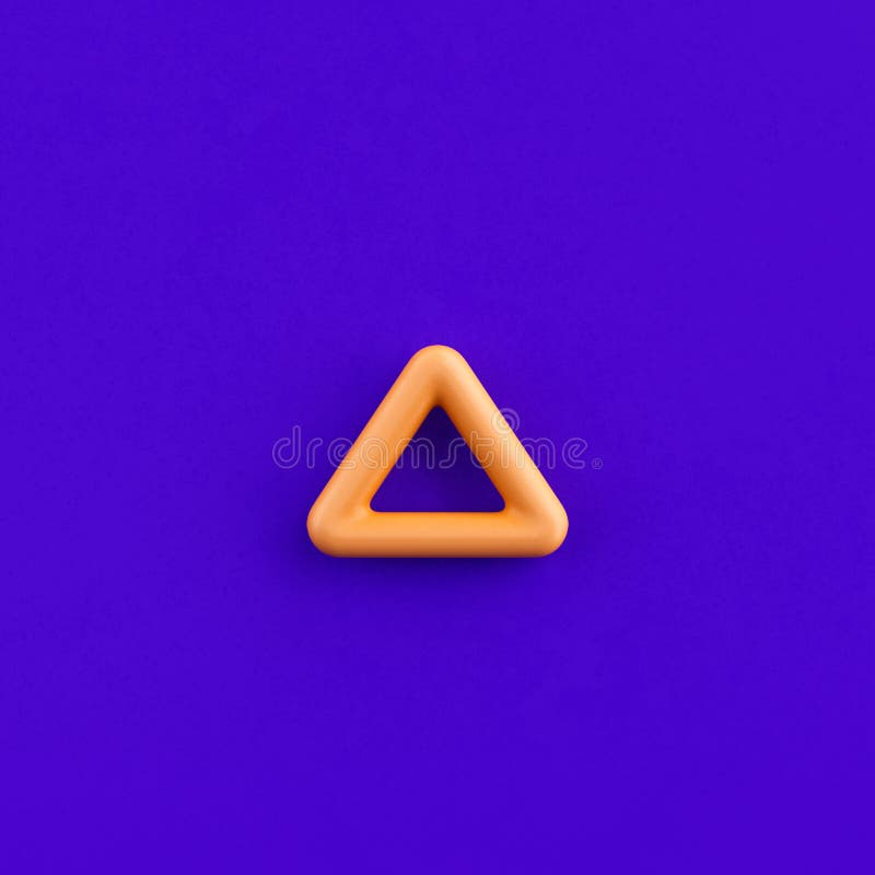 3d Icon Triangle Up, Outline Yellow Arrow Icon, Direction Symbol, 3d ...