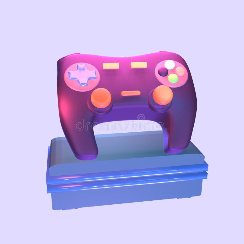 10 Video Games Icon Illustrations Set Isolated on the Colored ...