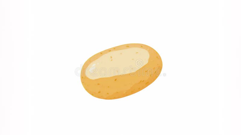 2d Icon of a Whole Potato Isolated on a White Background Stock Footage ...