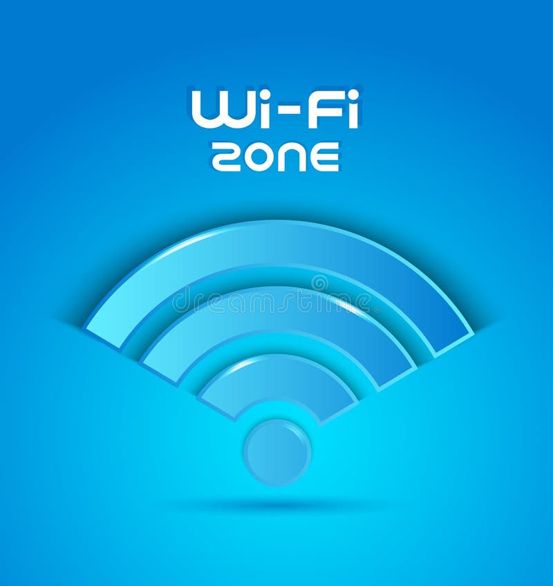 3d icon WiFi zone stock vector. Illustration of electronic - 36201429