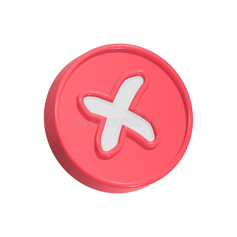 3d Icon Wrong Checkmark Box, Disapprove or Wrong Choice Concept Stock ...
