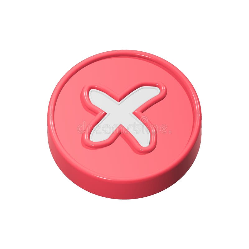 3d Icon Wrong Checkmark Box, Disapprove or Wrong Choice Concept Stock ...