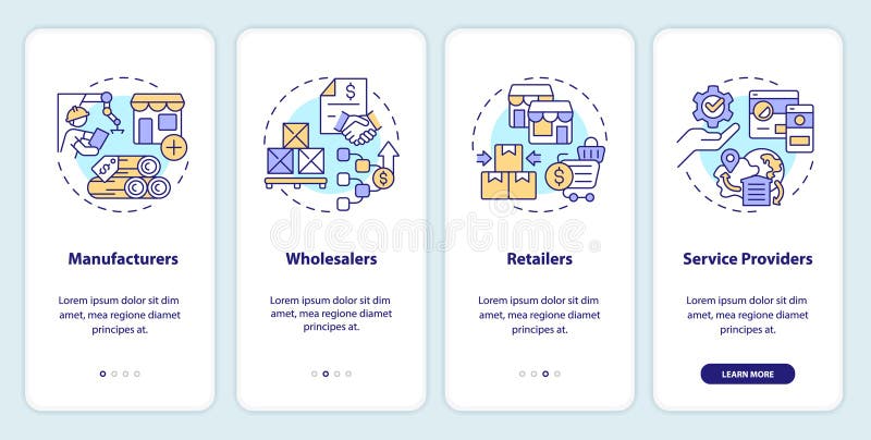 Walkthrough Vendor Management with Linear Icons Concept Stock Vector ...
