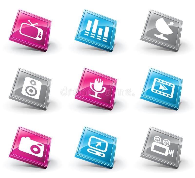 3D icons stock vector. Illustration of satellite, symbol - 37759925