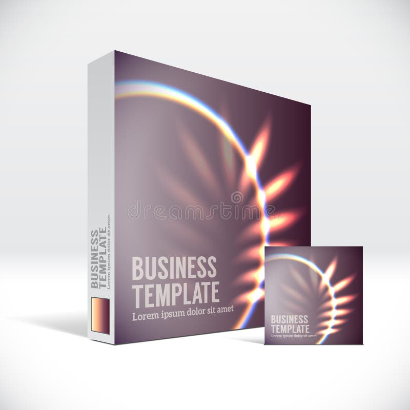 3D Identity Box with Abstract Shiny Cover Stock Vector - Illustration ...