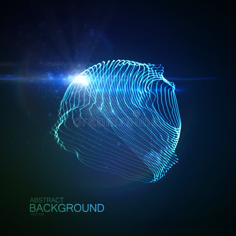 3D Illuminated Neon Digital Splash Stock Vector - Illustration of laser ...