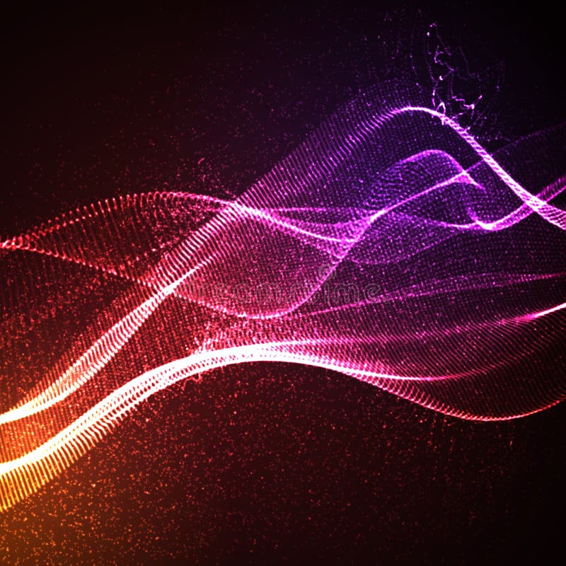 3D Illuminated Neon Digital Splash Stock Vector - Illustration of mesh ...