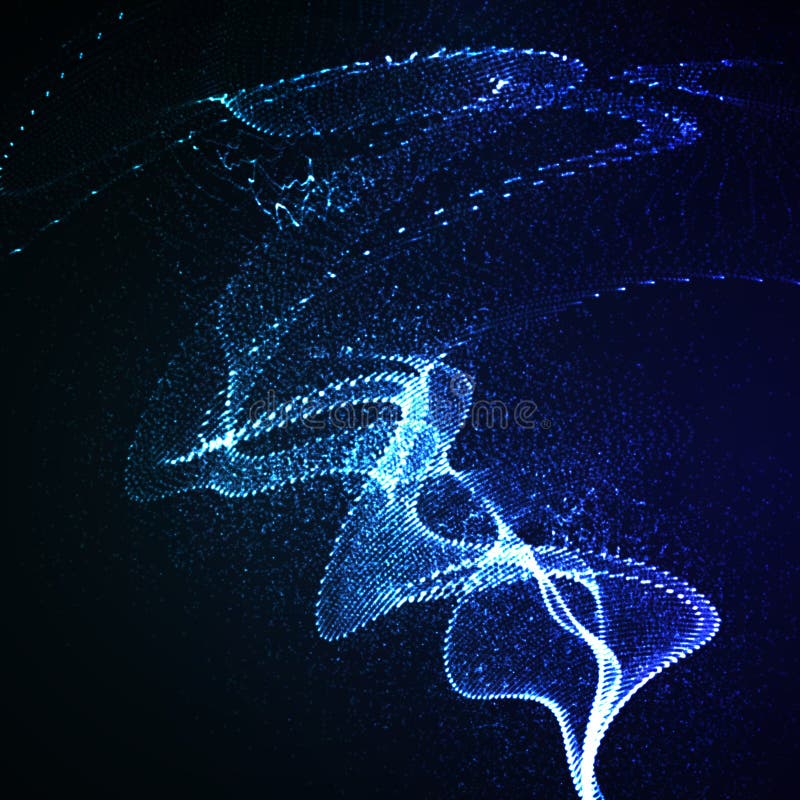 3D Illuminated Neon Digital Splash Stock Vector - Illustration of mesh ...