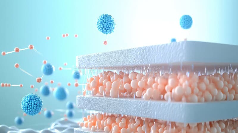 3D Illustrated Concept of Layered Particulate Filtration Efficiency ...