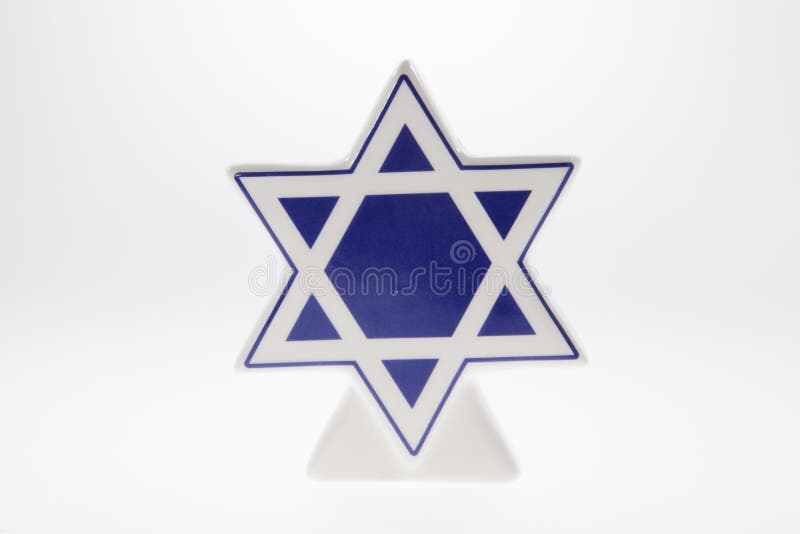 3D Illustratie Witte Jodenster Op Een Witte Achtergrond Stock ...