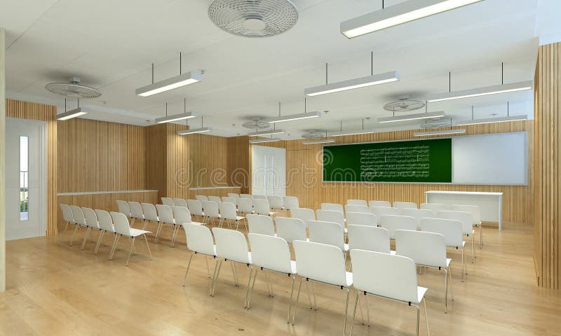 3d Illustratie Van Een Moderne Vergaderzaal Stock Illustratie ...