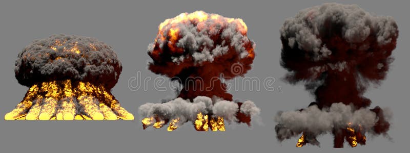 3d Illustratie Van Explosie 3 Grote Verschillende Fases Van De Explosie ... 3d Illustratie Van Explosie 3 Grote Verschillende Fases Van De Explosie ...