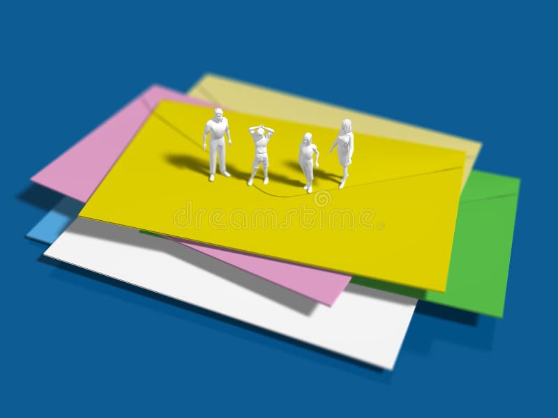 De Brief Die Door Een Zegel Met Hart Wordt Verzegeld. Stock Illustratie ...