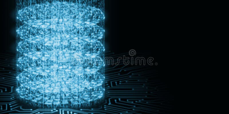 3D Illustration of Abstract Big Data Processing Concept. Stack of ... 3D Illustration of Abstract Big Data Processing Concept. Stack of ...