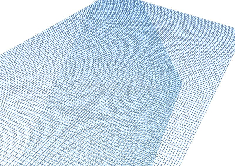 3d Illustration of Abstract Blue Mesh Board Stock Illustration ...