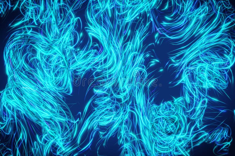 3D Illustration , Abstract Blue Ray Light Stock Illustration ...