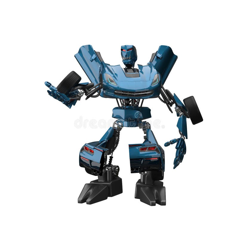 Blue Robot stock vector. Illustration of mechanical, cyborg - 48618589