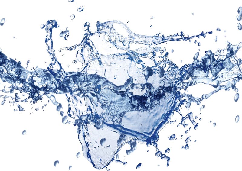 3d Illustration of Abstract Blue Splashes and Waves Stock Illustration ...