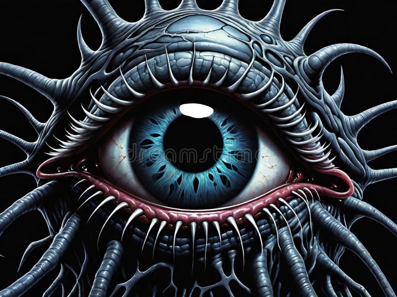 3d Illustration of an Abstract Evil Eye Background Stock Illustration ...