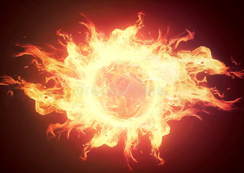 3d Illustration of Abstract Fire Vortex Stock Illustration ...