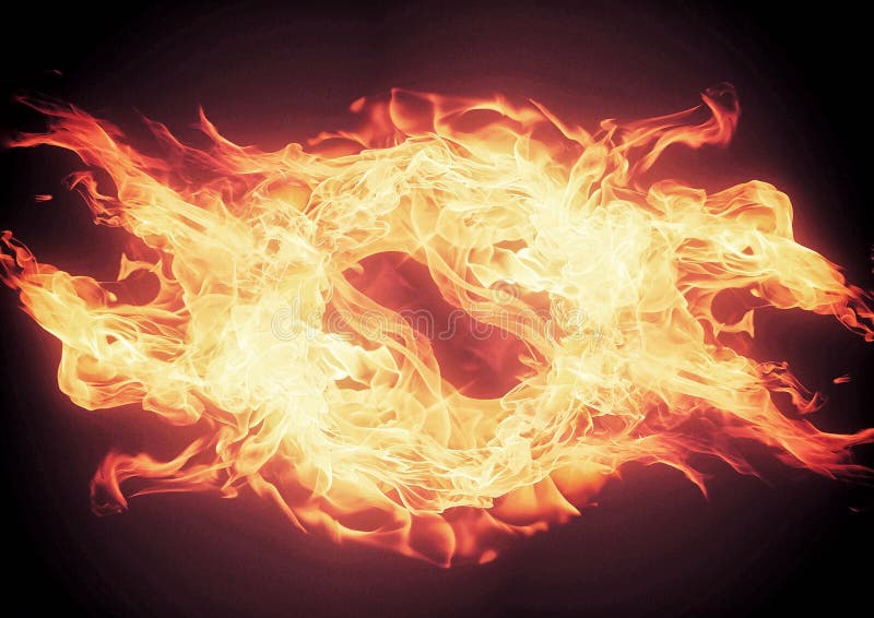 3d Illustration of Abstract Fire Vortex Stock Illustration ...