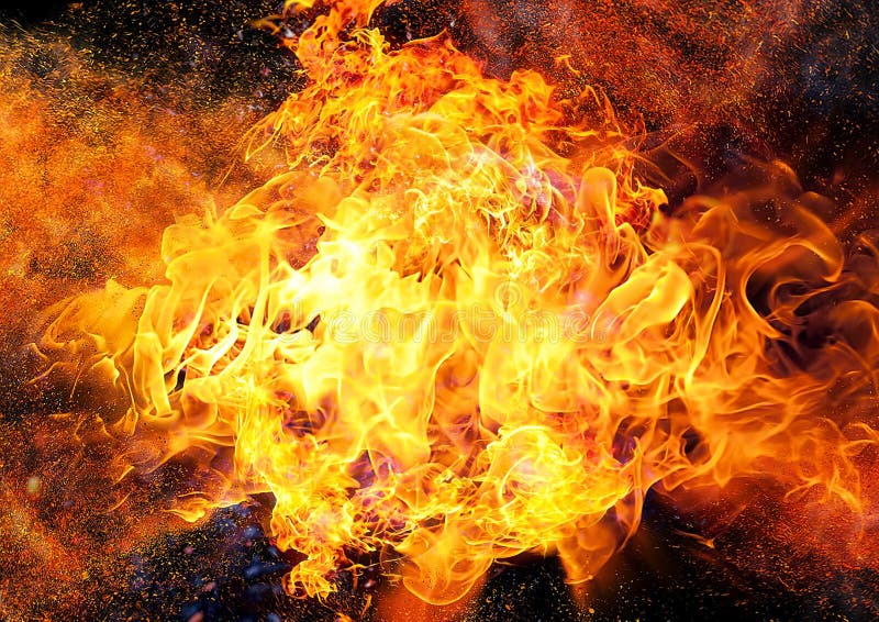 3d Illustration of Abstract Fire Vortex Stock Illustration ...