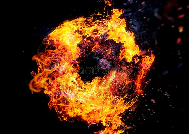 3d Illustration of Abstract Fire Vortex Stock Illustration ...