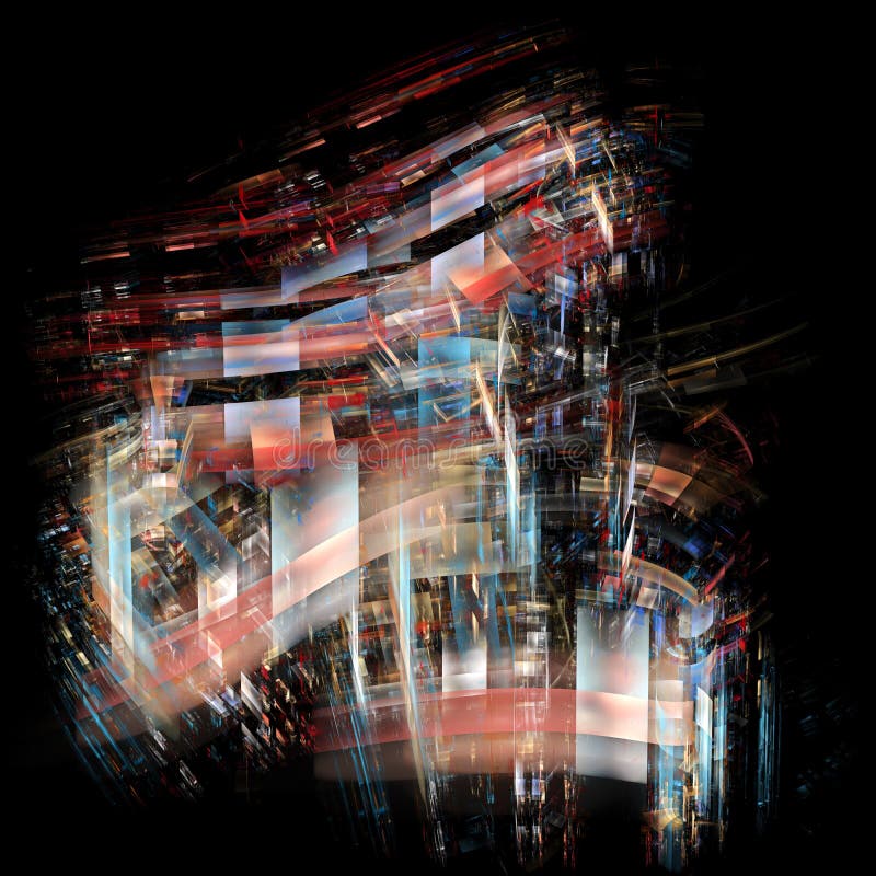 3D Illustration of Abstract Fractal for Creative Design Looks Like ...