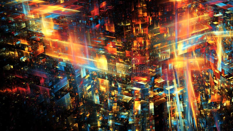 3D Illustration of Abstract Fractal for Creative Design Looks Like ...