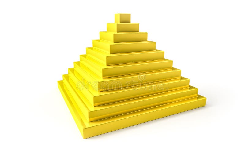 Golden pyramid stock illustration. Illustration of wealth - 80306401