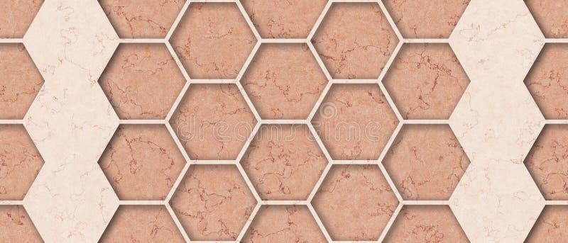 3d Illustration. Abstract Hexagonal Background. a Large Number of ...