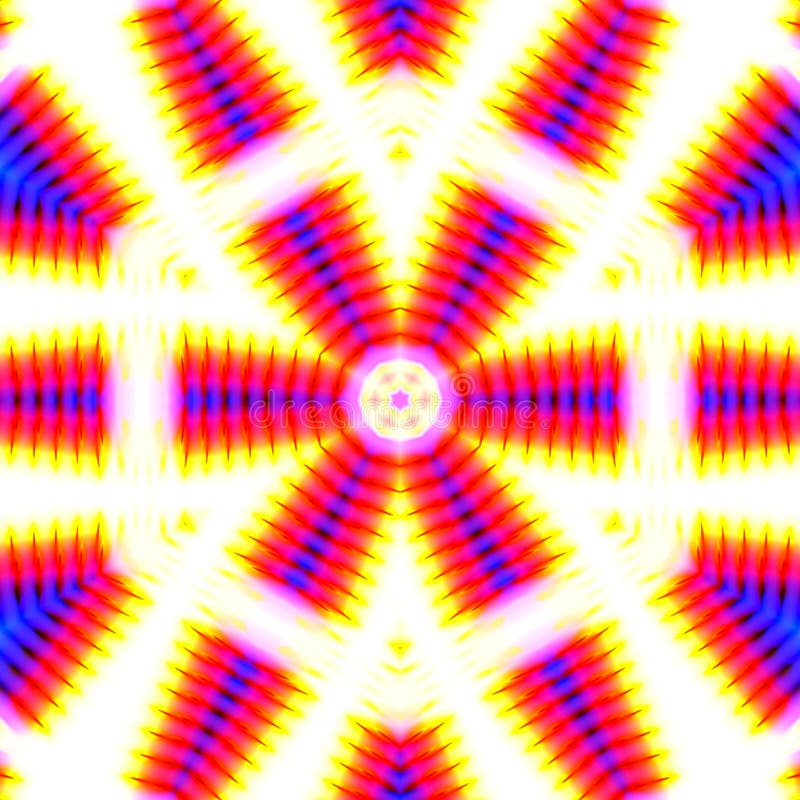 3d Illustration of an Abstract Image of Neon Colors on a White ...