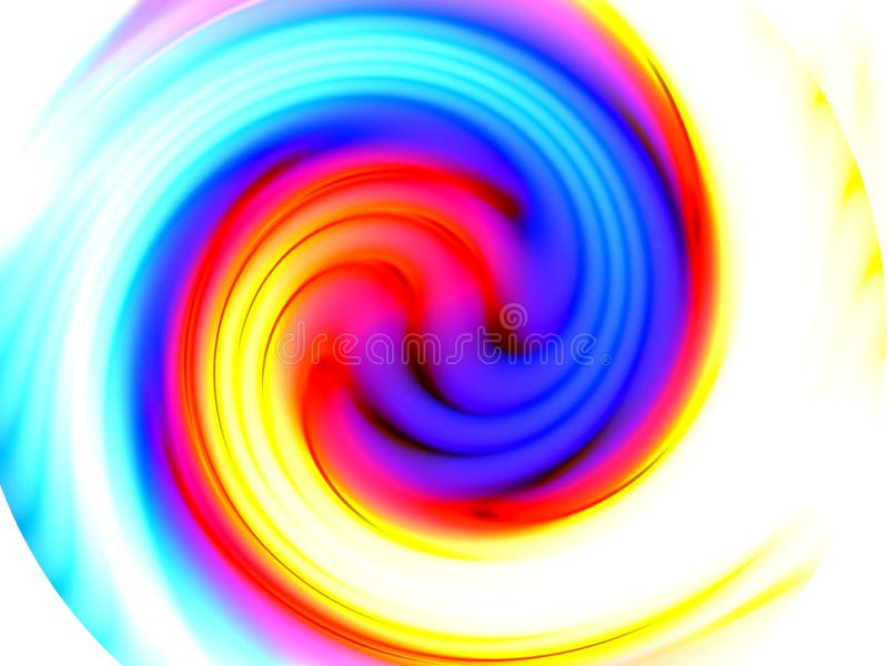 3d Illustration of an Abstract Image of Neon Colors on a White ...