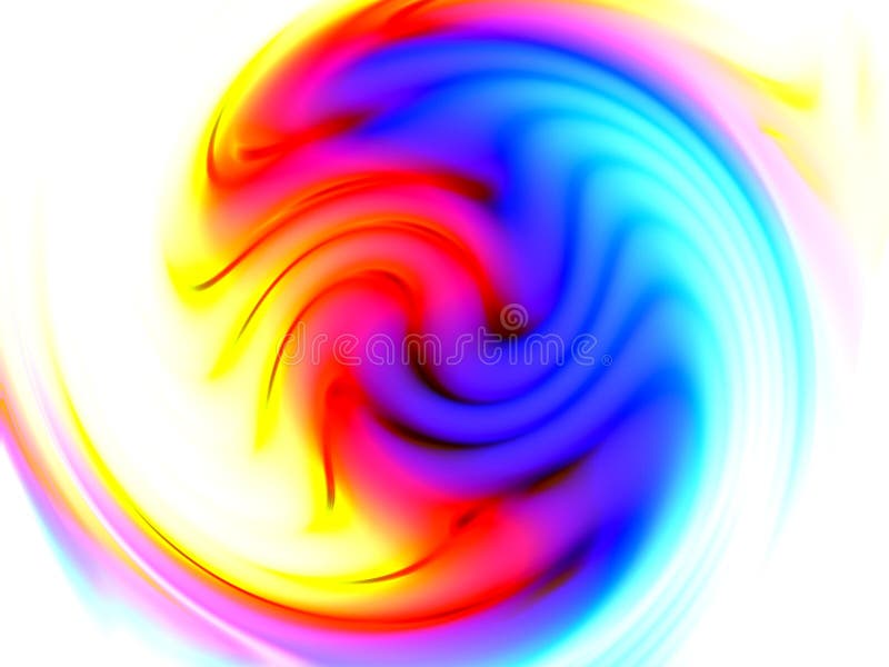 3d Illustration of an Abstract Image of Neon Colors on a White ...