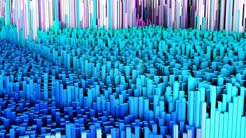 3D Illustration of Abstract Macro Render Structure Made of Millions ...