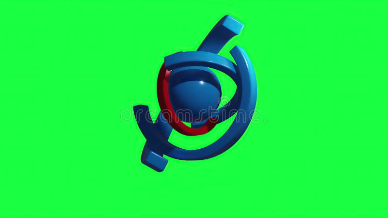 Abstract Sphere and Rotating Rings Around it. Abstract a Complex ...