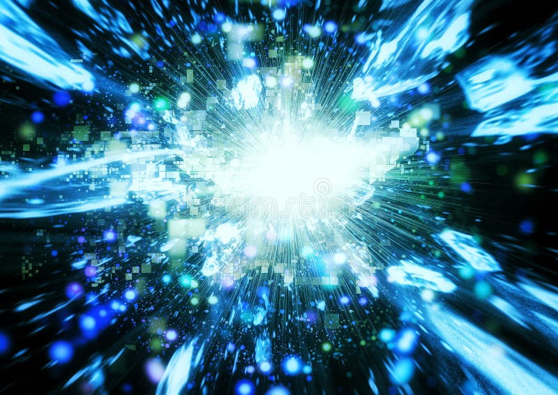 A Star, Exploding into a Supernova, with Its Light and Energy Streaking ...