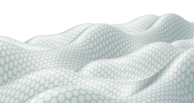 3d Illustration Abstract Wave of Black and White Curve and Various ...