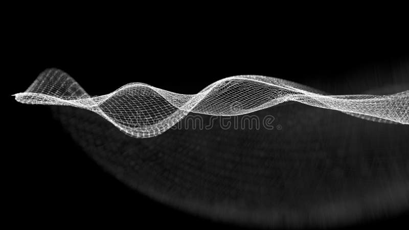3d Illustration of Abstract Wave Structure Scientific Background Stock ...