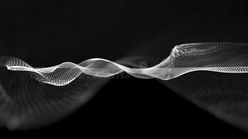 3d Illustration of Abstract Wave Structure Scientific Background Stock ...